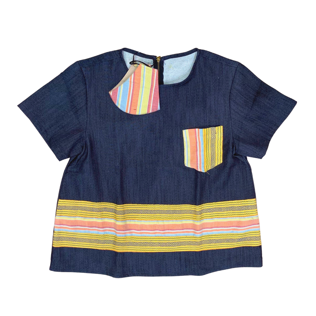 HABI Lifestyle Indigenous Weave Blouse with Mask | Roots Collective ...