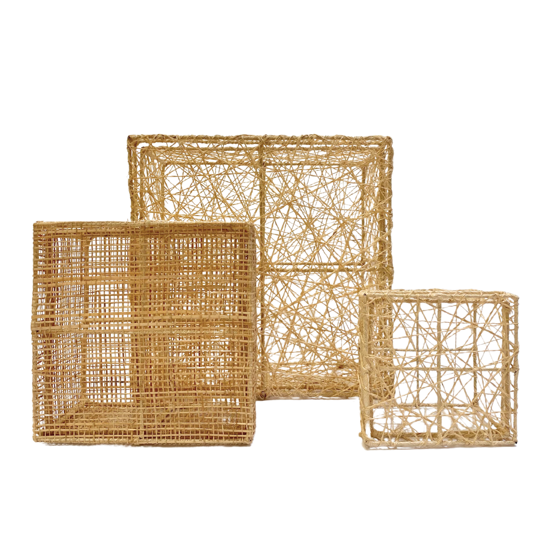 Square Sinamay Weave Gift Box | Roots Collective – Roots Collective PH
