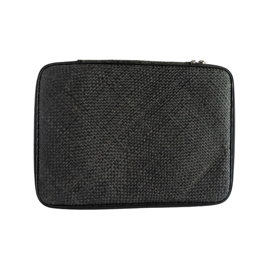 Abre Tikog Grass All-Black Laptop Sleeve by WOVEN | Roots Collective ...