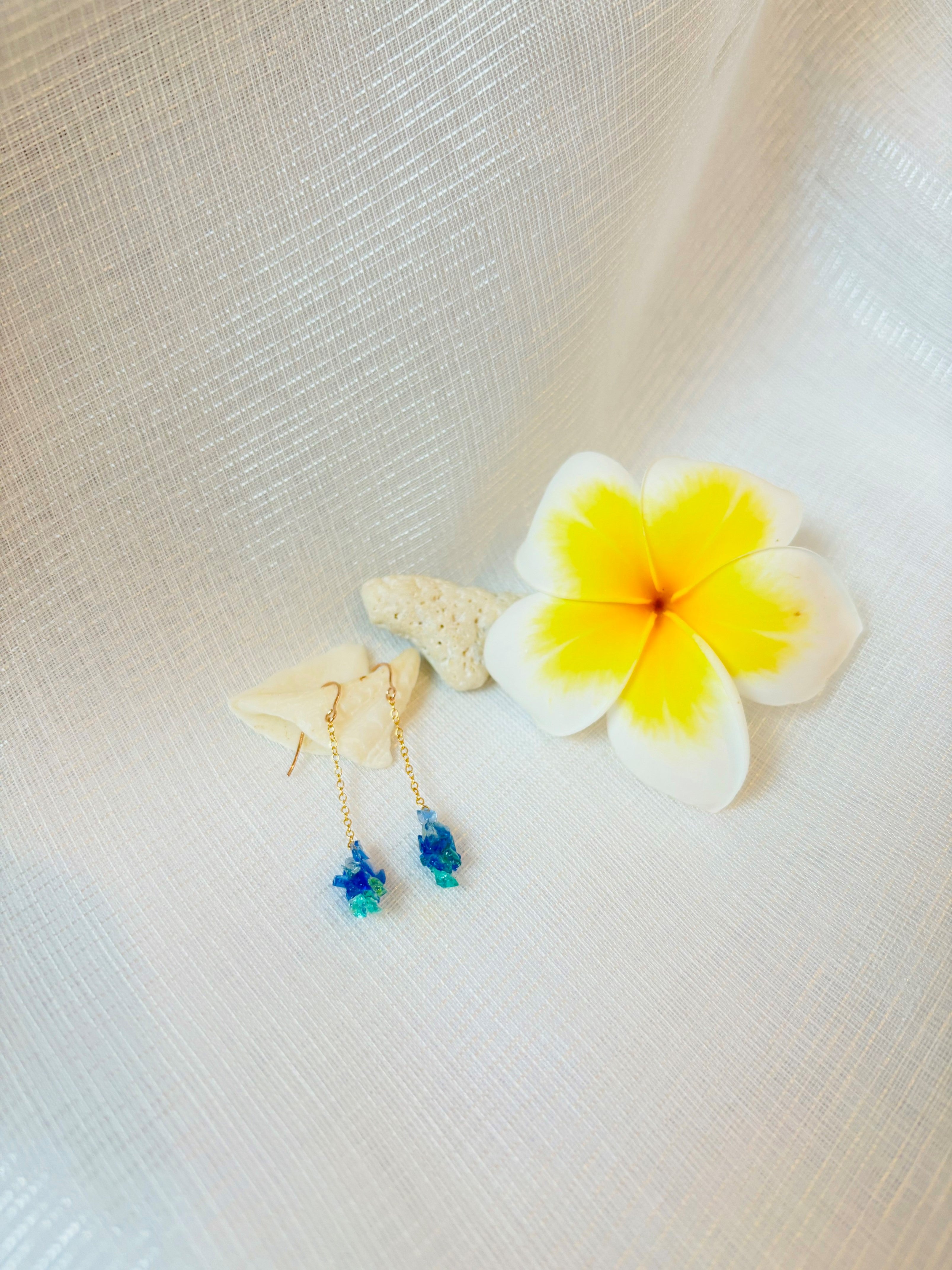 Plumeria Accessories Houju Dangling Glass Earring | Roots Collective ...