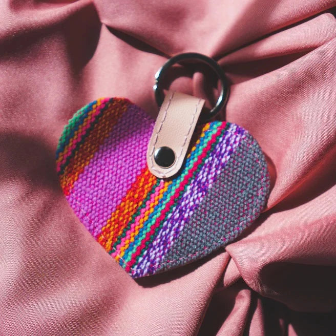 Woven Heart Keychain - Kilig | Roots Collective – Roots Collective PH
