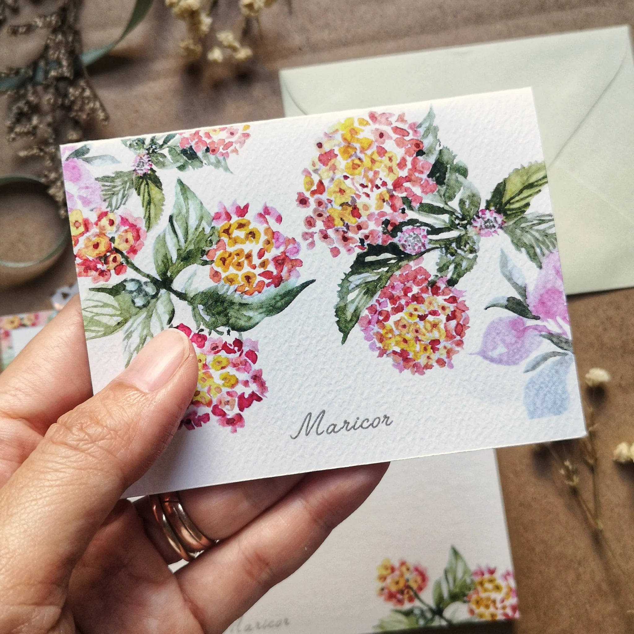 Kaliwete Creatives Flores de Mayo Folded Notecard | Roots Collective ...