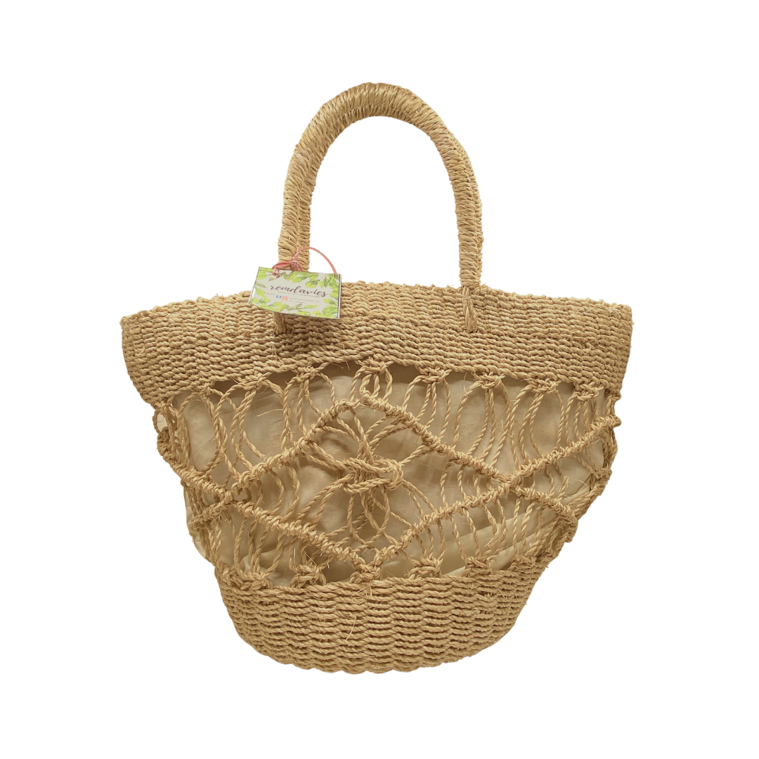 Macrame Abaca-Roped Bag with Lining by Remdavies | Roots Collective ...